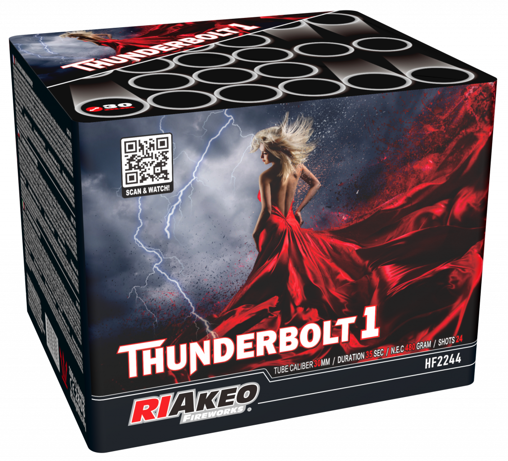 Riakeo Thunderbolt 1 - 24 Schuss Batterie | Pyrodimension Feuerwerk Shop